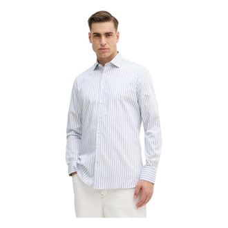 Hackett Melange Streifenhemd - - Shirts - Herren - Blau - XL