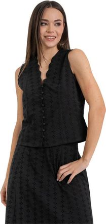 Kocca Femme, Tops, Noir, Taille: 36 FR Hauts sans manches