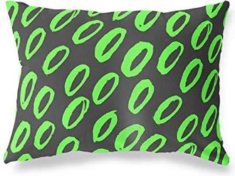 Bonamaison Le Jardin du Lin Kissenbezug Zierkissenbezug Neon Grün-Rauch Kissenbezug, Für Bett, Auto, Sofa, Haus, Wohnzimmer, Schlafzimmer, Dekoration, 45x60 Cm -