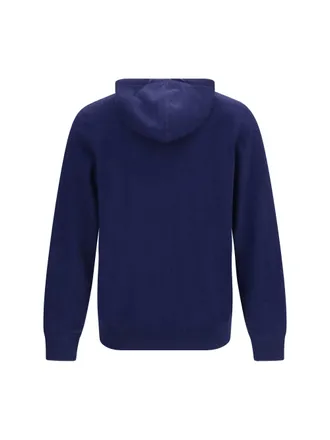 Brunello Cucinelli Cashmere Zip-Up Hoodie - Navy