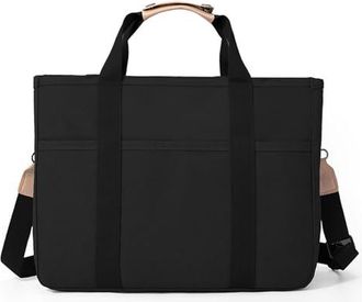 Generic Cymwer Sac fourre-tout en toile avec compartiments, sac &agrave; bandouli&egrave;re quotidien pour femme (noir S)
