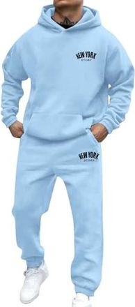 Generic Tenue Homme Invité pour Un Mariage Survetement avec Poche ZippéE Tenue De Sport en Salle Homme VêTements Tennis Homme Ensemble Eponge Homme Ensemble S