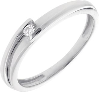 Edenly Solitärring Kostbarer Kokon - Anziehungskraft - Weißgold -Diamant 0.04 Karat - 18 Karat