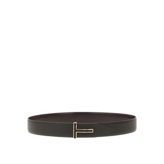 Tom Ford Stilvoller Lederg&uuml;rtel mit auff&auml;lliger Schnalle - - Accessories - Herren - Braun - 115 CM