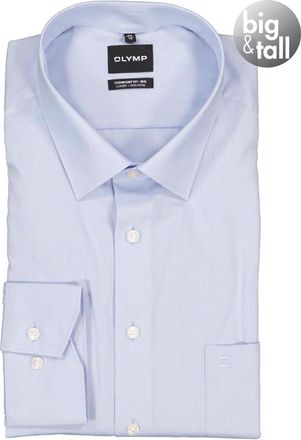 Olymp Herren Hemd blau meliert Comfort Fit