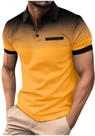 Generic Chemise de golf extensible d&eacute;contract&eacute;e &agrave; manches courtes et col rabattable, l&eacute;g&egrave;re, polyvalente, &eacute;l&eacute;gante, confortable, respirante, pour le travail, 