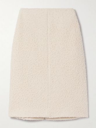 The Row Jupe En Laine Et Poil De Lama Mélangés Brossés Malva - Crème