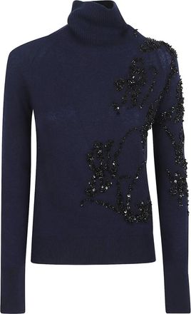 Ermanno Scervino pull à sequins - Bleu