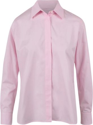 Max Mara Femme, Blouses et Chemises, Rose, Taille: 36 FR Cotton Poplin Shirt