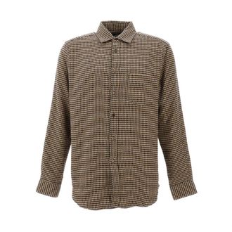 Portuguese Flannel Abstraktes Pied Poule Hemd - - Shirts - Herren - Braun - S