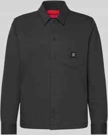 HUGO BOSS Oversized Hemdjacke aus Baumwoll-Mix Modell ENASO