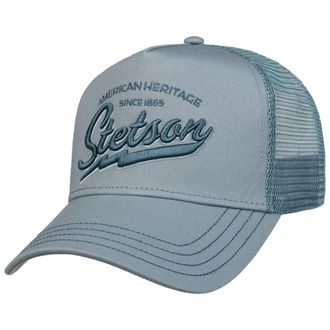 Stetson Since 1865 Trucker Cap Meshcap Herren Sommer Winter Baumwolle verstellbar blau One Size Small