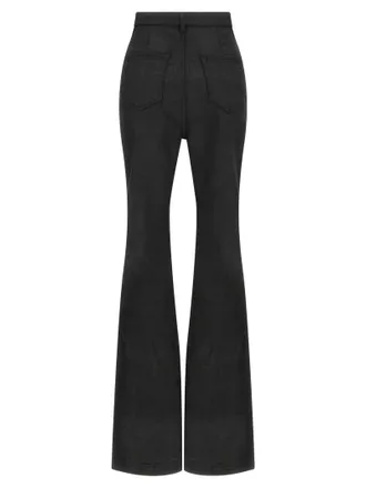 Rick Owens High-Waisted Flared Denim Jeans - Black