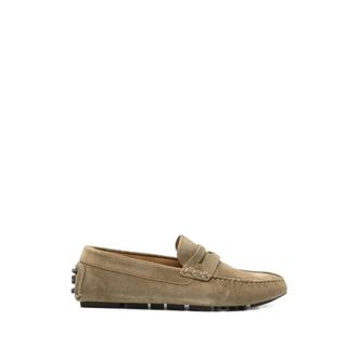 Emporio Armani Homme, Chaussures, Beige, Taille: 42 1/2 EU Mocassins de conduite en daim