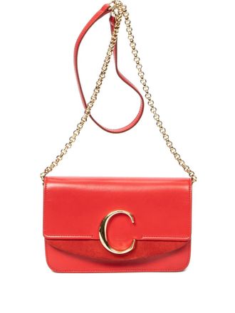 Chlo&eacute; sac port&eacute; &eacute;paule &agrave; bride en cha&icirc;ne - Rouge