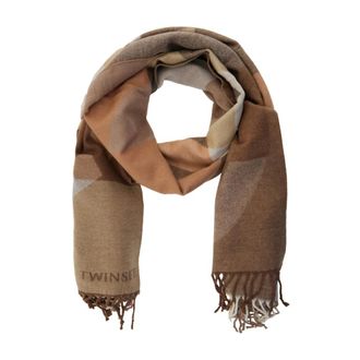 Twinset Femme, Accessoires, Brun, Taille: ONE Size &Eacute;tole en tissu Jacquard Laine