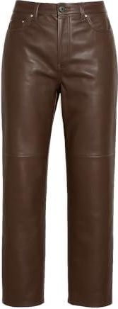 Zerimar Pantalon long en cuir pour femme | Style &eacute;l&eacute;gant et raffin&eacute; | Pantalon en cuir pour femme | Taille 38