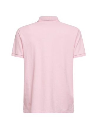 Polo Ralph Lauren Mens Garden Pink Mesh Polo Shirt Cotton T-shirts And Polos
