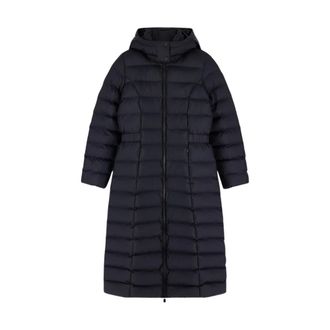Emporio Armani Manteau long matelass&eacute; - Femme - Manteaux - Bleu - Taille: 46 FR