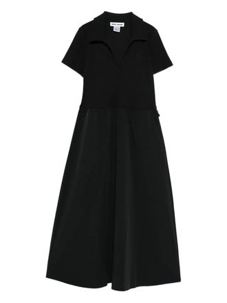 DKNY robe mi-longue à logo brodé - Noir
