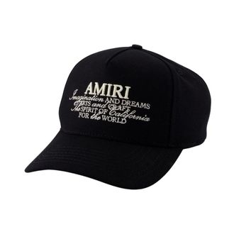 Amiri Homme, Accessoires, Noir, Taille: ONE Size Casquette Spirit en Coton Noir