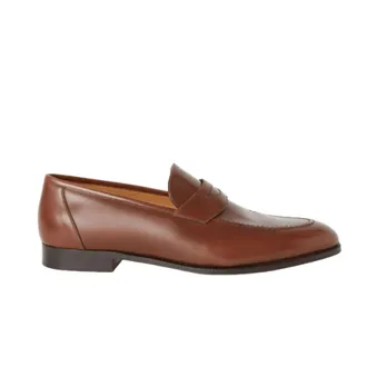 Loro Piana Braune klassische Mokassins mit Doppelnaht - - Shoes - Herren - Braun - 42 1/2 EU