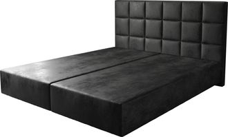DELIFE Boxspringgestell Dream-Fine Mikrofaser Anthrazit Vintage 180x200 cm