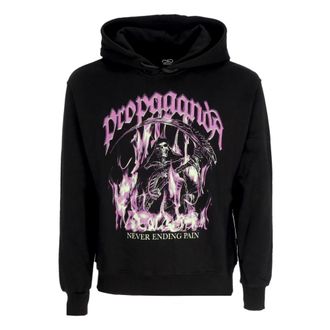 PROPAGANDA Schwarzer Hoodie mit Fronttasche - - Sweatshirts & Hoodies - Herren - Schwarzk - S
