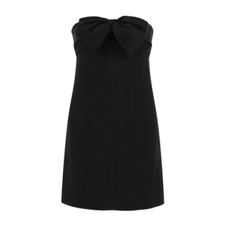 Saint Laurent Mini-Kleid mit Schleifendetail - - Dresses - Damen - Schwarzk - L