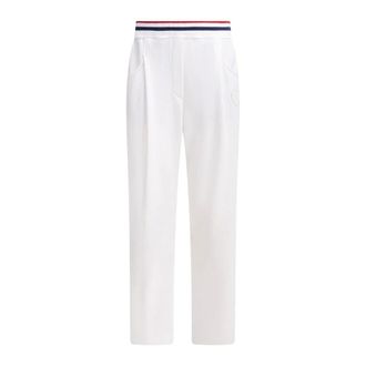 Brunello Cucinelli Femme, Pantalons, Blanc, Taille: 34 FR Joggers Tricolores &agrave; Bande &Eacute;lastique
