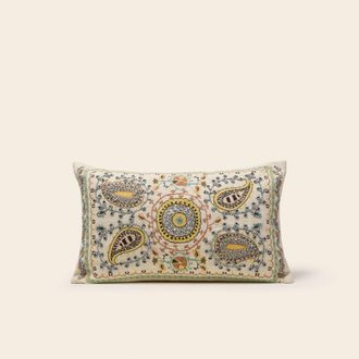 Madura Housse De Coussin Mandana Ecru - GRIS