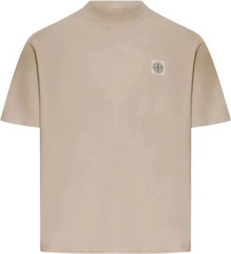 Stone Island Homme, Tops, Beige, Taille: XL Desert Cotton T-Shirt