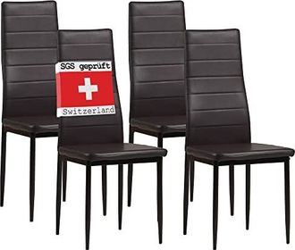 Albatros-Moebel 2554 Milano Lot de 4 chaises, Brun