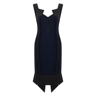 Moschino Elegantes Kleid mit V-Ausschnitt - - Dresses - Damen - Mehrfarbig - S