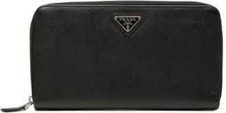 Prada Portefeuille zipp&eacute; Saffiano Pre-owned - Femme - Pre-owned - Noir - Taille: ONE Size