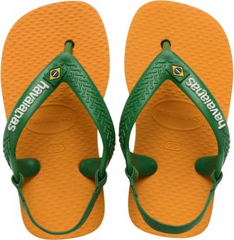 Havaianas Baby Brasil Logo II, Zehentrenner Unisex Baby, Orange Citrus, 21 EU