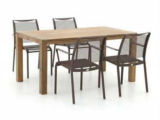 Apple Bee Hawaii/ROUGH-S 160 cm Gartenm&ouml;bel-Set 5-teilig stapelbar