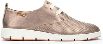 Pikolinos Flache Schuhe in Leder Madrid für Frauen Farbe Stone