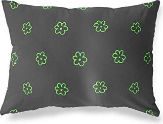 Bonamaison Le Jardin du Lin Kissenbezug Zierkissenbezug Neon Grün-Rauch Kissenbezug, Für Bett, Auto, Sofa, Haus, Wohnzimmer, Schlafzimmer, Dekoration, 45x60 Cm -