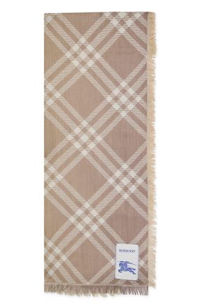 Burberry Womens Scarf Wool-Silk Sand Scarfs