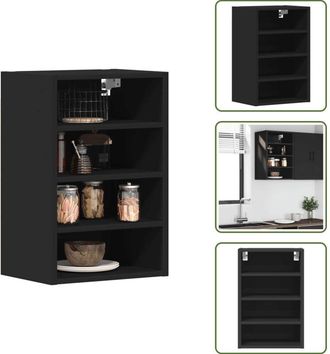 vidaXL vidaXL Armoire suspendue noir 40x29,5x60 cm bois ding&eacute;nierie