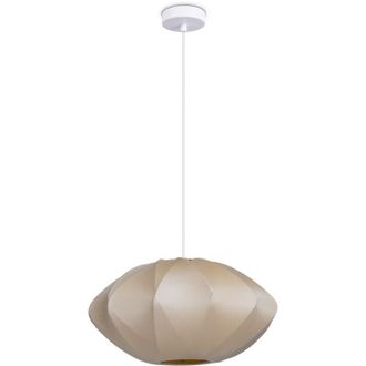 Paco Home Paco Home - Suspension Lampe Suspendue Salon Chambre Salle &agrave; Manger Moderne Nylon E27 Beige, Lampe &agrave; suspension - Type 2