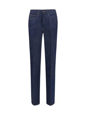 Chlo&eacute; Womens Jeans Four-Pocket Truly Navy Cotton