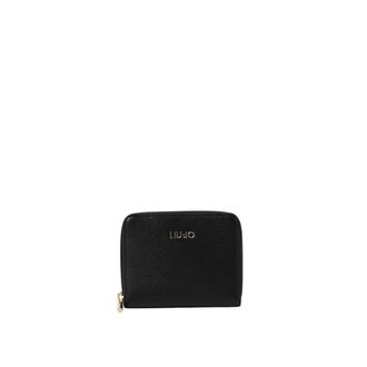 Liu Jo Femme, Accessoires, Noir, Taille: ONE Size Portefeuille en cuir noir à fermeture éclair