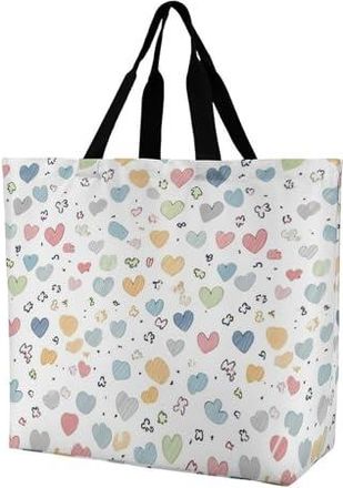 Generic Contient De Nombreux Coeurs Sac &Agrave; Bandouli&egrave;re L&eacute;ger Sacs Grand Sac Fourre-Tout Pour Gym Quotidienne Travail