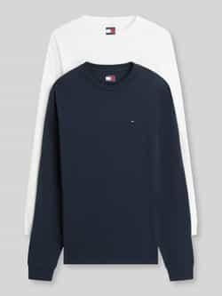 Tommy Jeans Regular Fit Langarmshirts aus reiner Baumwolle im 2er-Pack