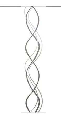 Home Fashion Home fashion Schiebevorhang Leinenstruktur Scherli Wellen, Polyester, Stein, 245 x 60 cm