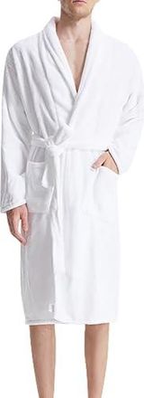 Generic Peignoir d&eacute;contract&eacute; pour homme, couleur unie, automne et hiver, &eacute;pais et chaud, v&ecirc;tements de nuit, v&ecirc;tements de nuit, v&ecirc;tements de maison, pantalons 
