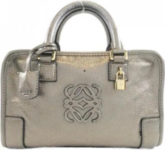 Loewe Pre-owned Amazona Goatskin Handbag - Femme - Pre-owned - Gris - Taille: ONE Size