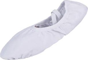 Generic Chaussures de ballet d&eacute;contract&eacute;es et confortables avec semelle fendue - Couleur unie - Pliable - Pour la danse, le yoga, la gymnastique, blanc, 39.5 